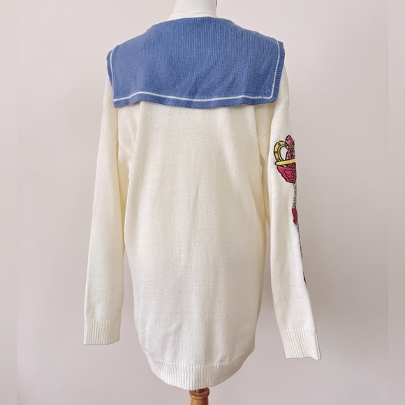 Hot Topic | Sweaters | Nwt White Sailor Moon Embroidered Cardigan ...